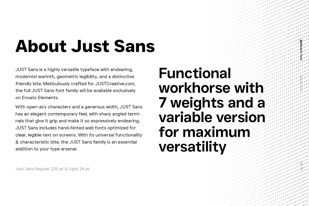 JUST Sans Clean Modern Minimal Font