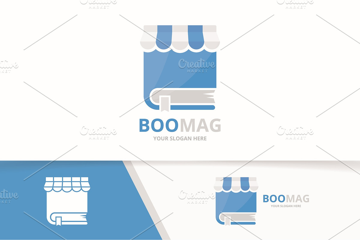 Vector book and store logo, a Branding & Logo Template by GraphiShop