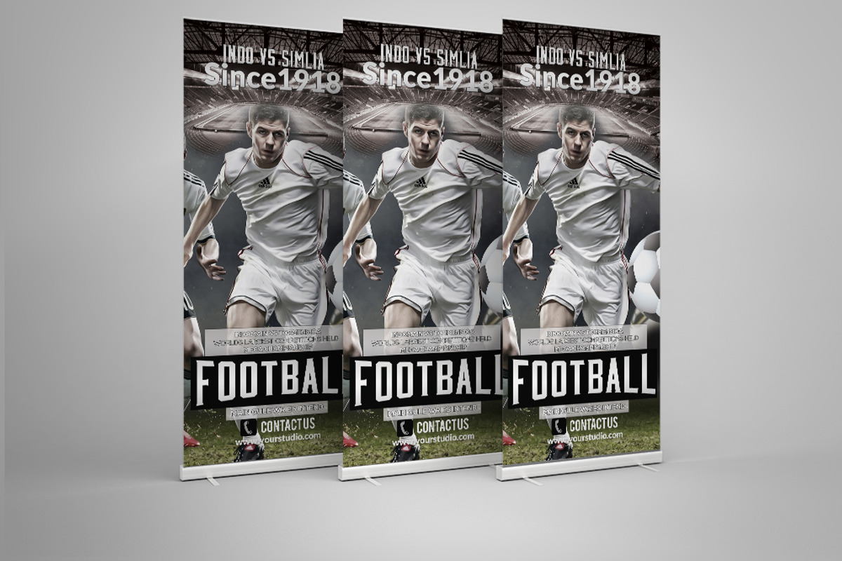 Football Roll Up Banner Template, a Presentation Template by Business ...