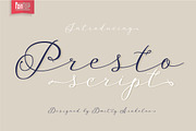 Presto Script, a Script Font by Fontop