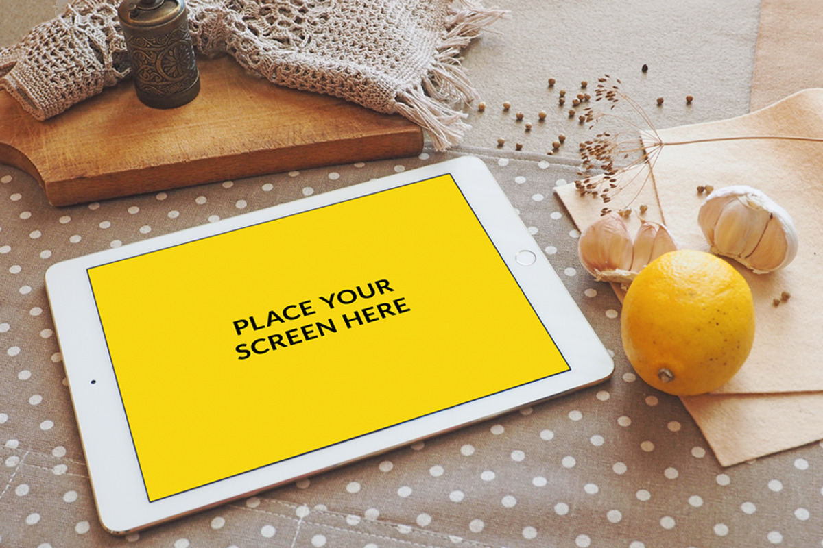 iPad Air 2 Mockup in Polka Dots, an iPad Mockup by Snowa