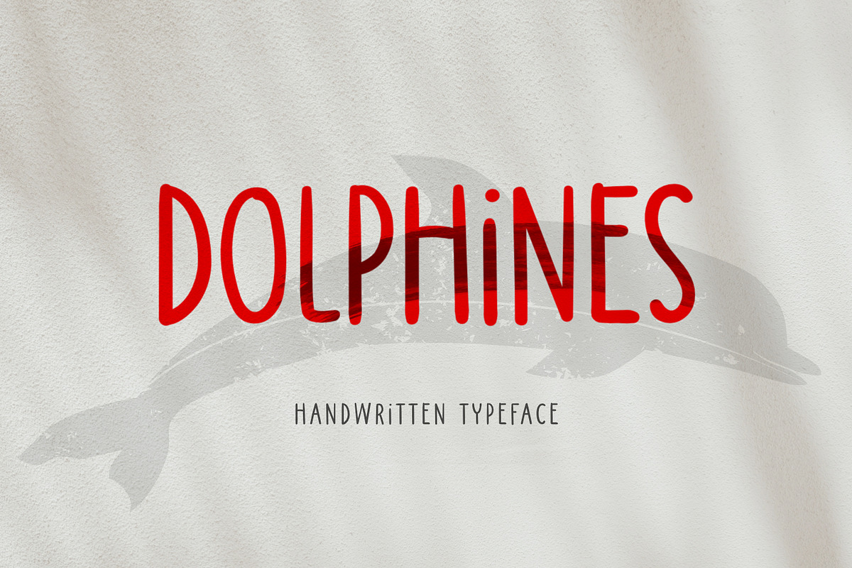 Dolphines - Handwritten Font, a Sans Serif Font by Salamahtype