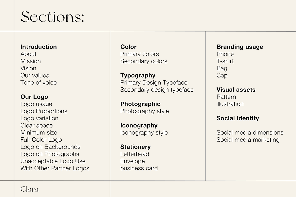 CLARA | Brand Guidelines Template, a Presentation Template by ...