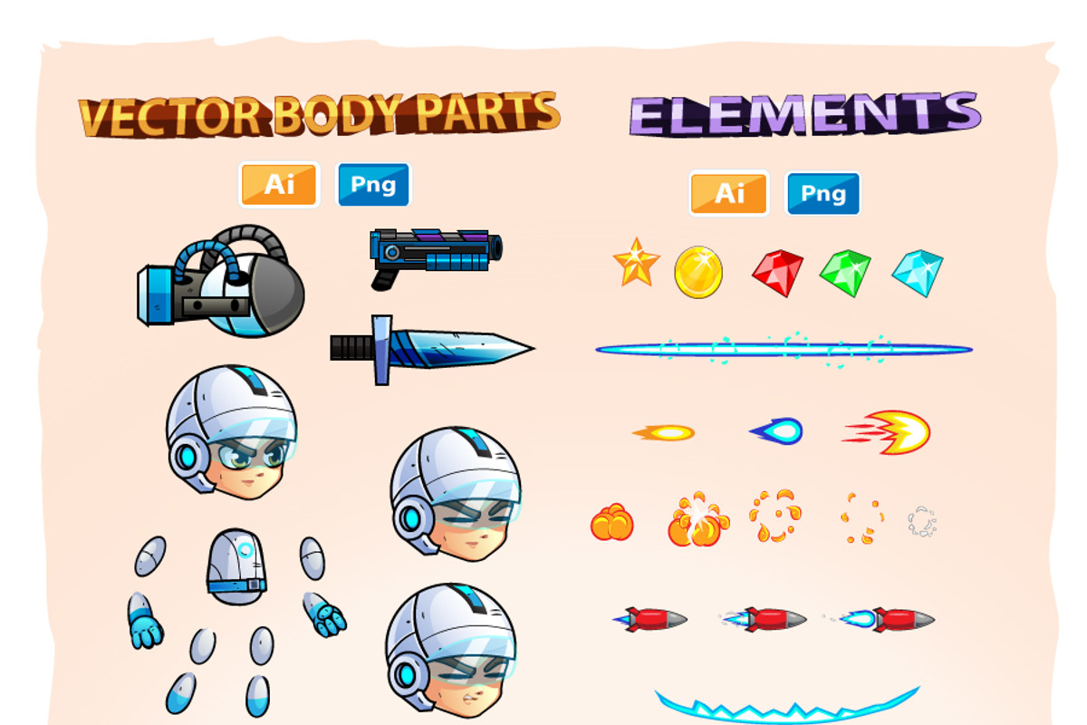 2D Game Character Sprites, an Illustration by DionArtworks