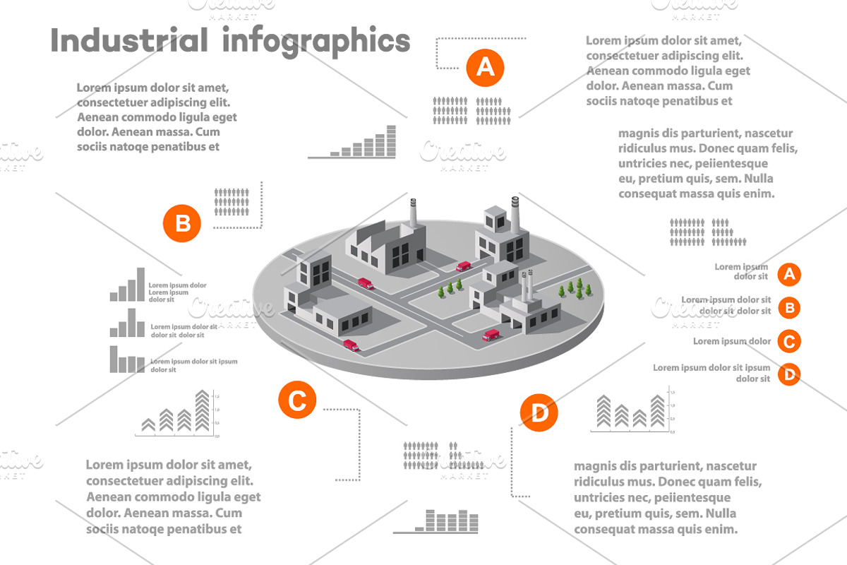 Industrial infographics, a Transportation Illustration by AlexZeL