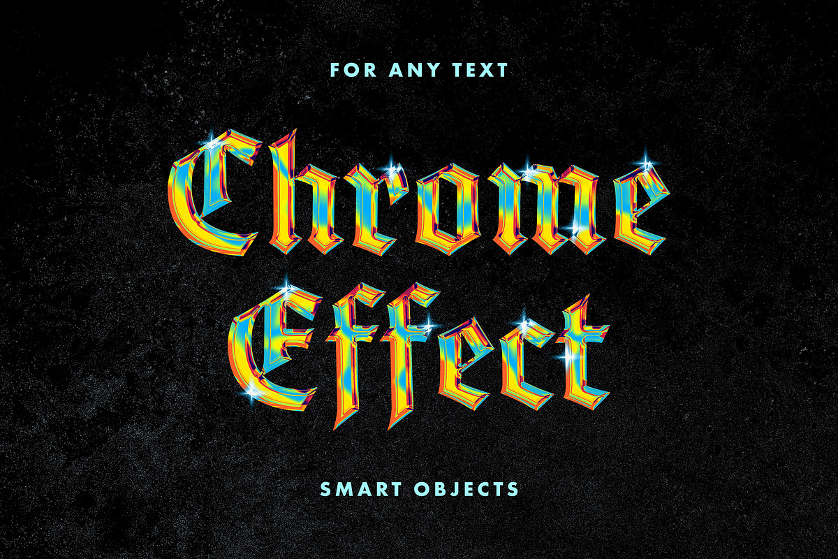 Holographic Chrome Effect, a Layer Style Add-On by Design Squad