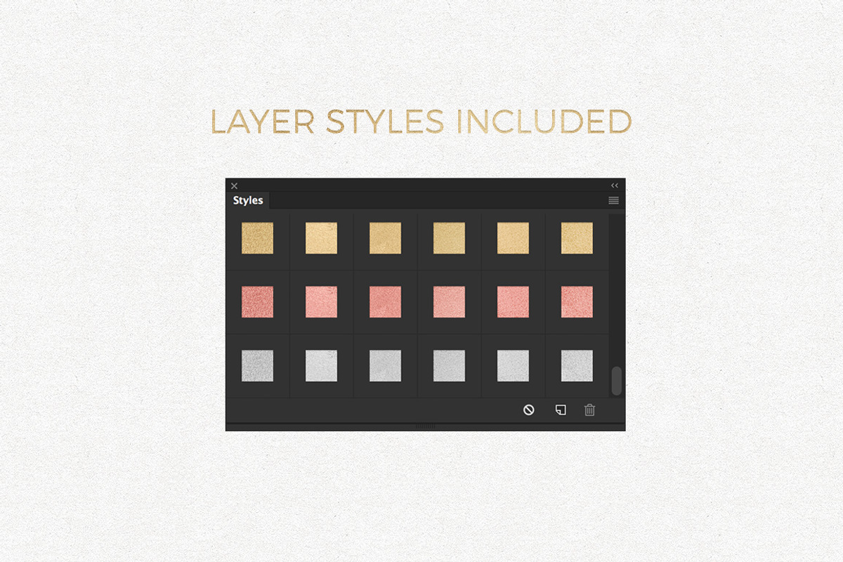 Seamless Gold Textures/Layer Styles, a Texture Graphic by Medialoot