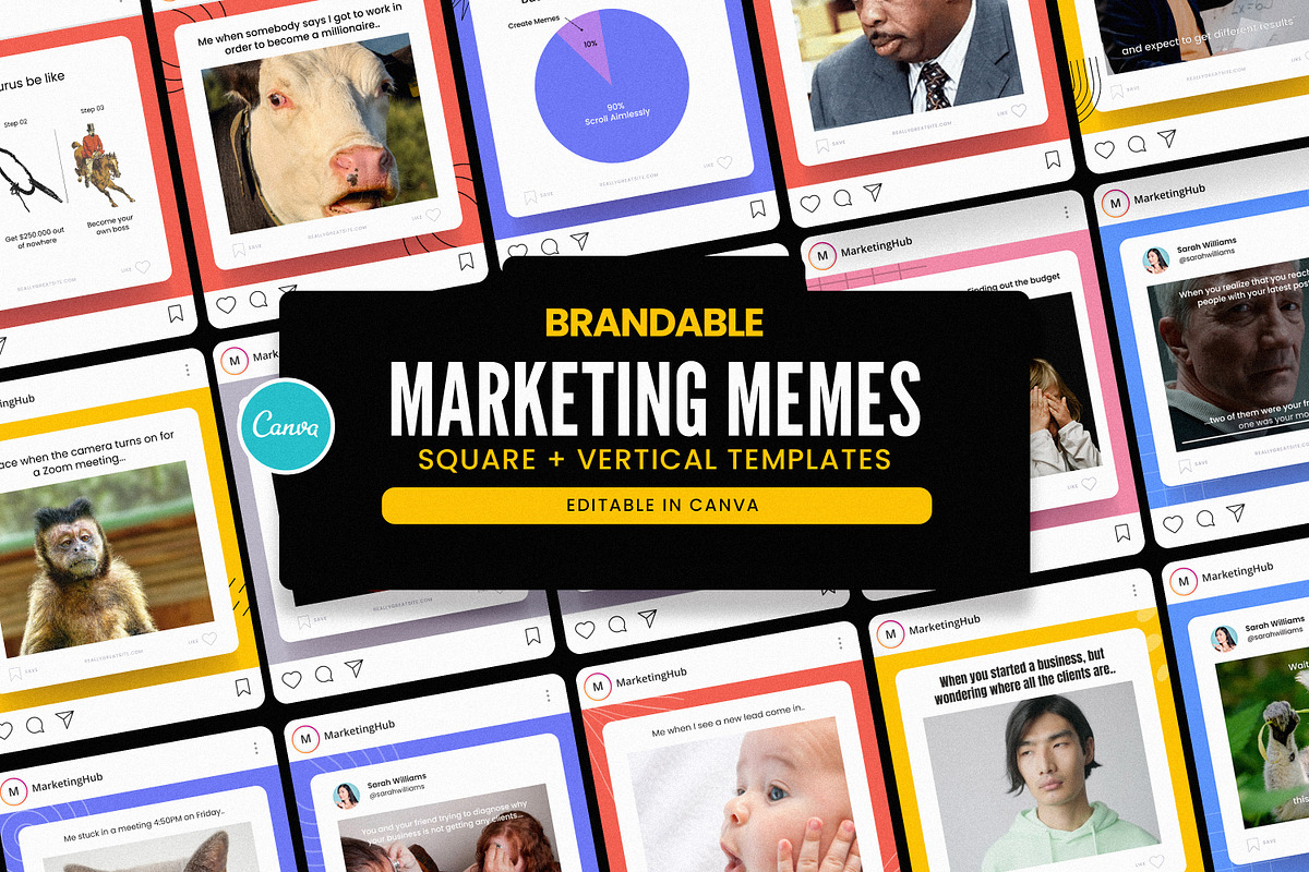 Marketing Memes with Captions, a Social Media Template by AndrewPixel