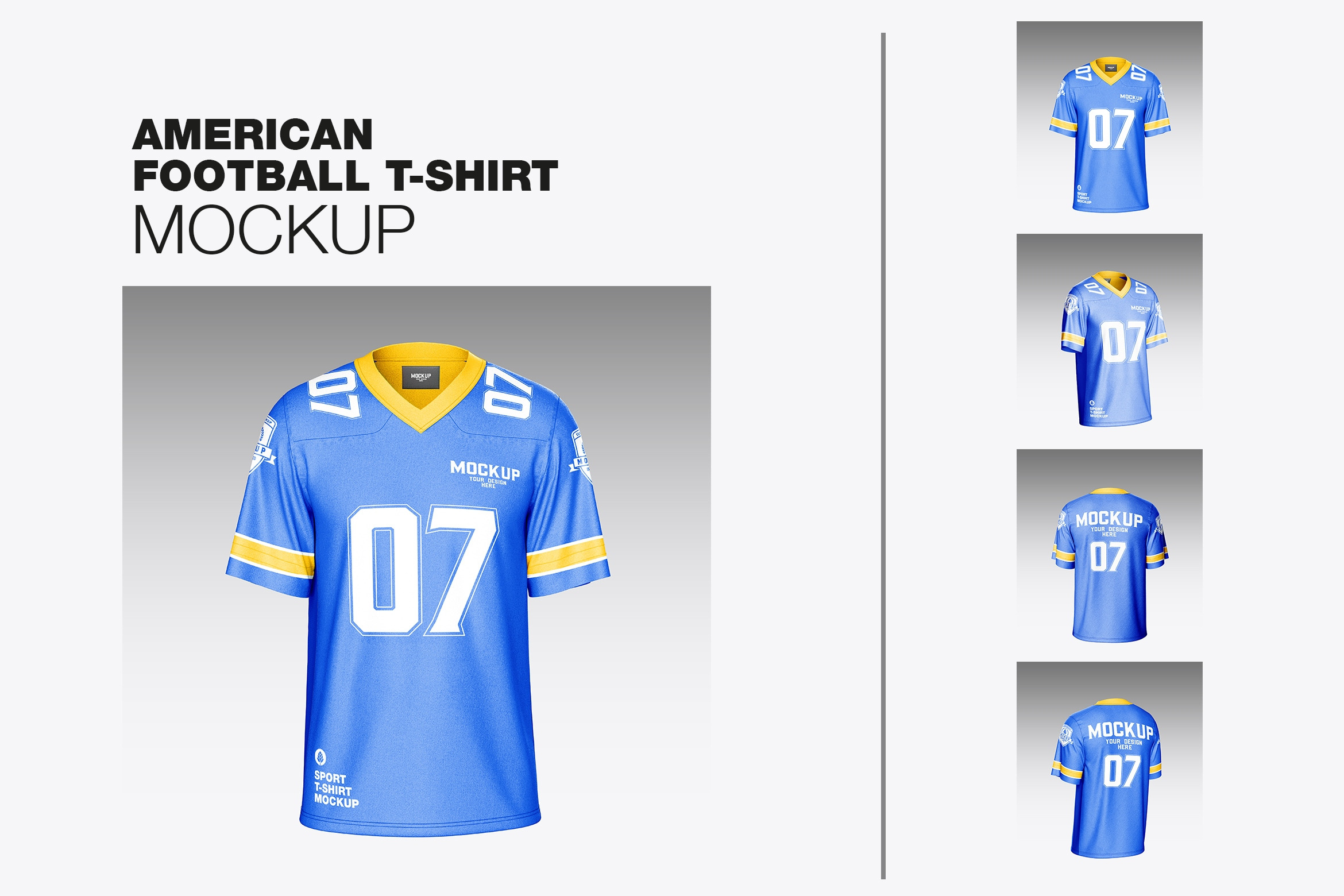 American Football Jersey Mockup, a Product Mockup by OneVectorStock