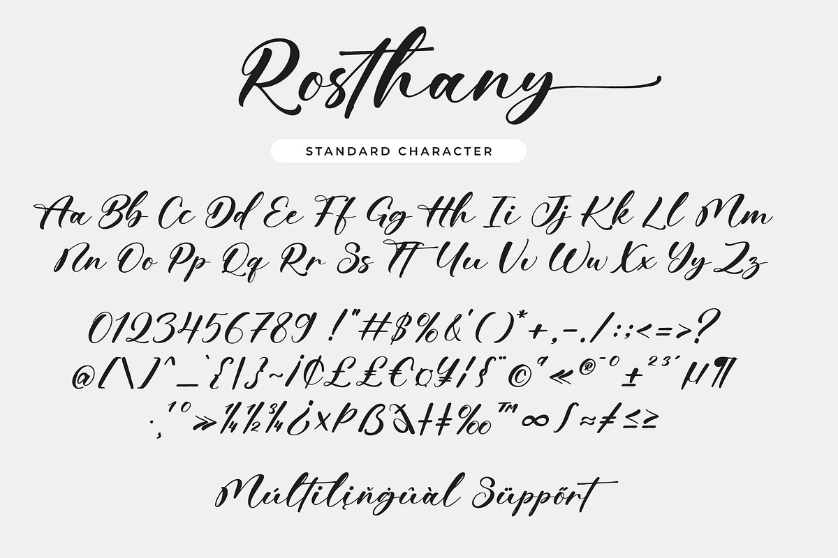 Rosthany - a handwritten script, a Script Font by Beautypes