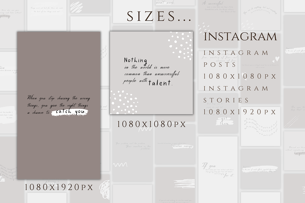 Minimalist Motivational Quote Kit IG, a Social Media Template by ...