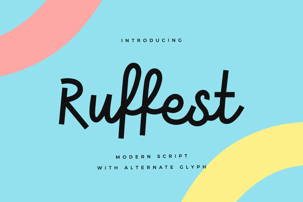 Ruffest, a Script Font by vuuuds