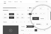 Minimal White UI kit, an UI Kit Template by Medialoot
