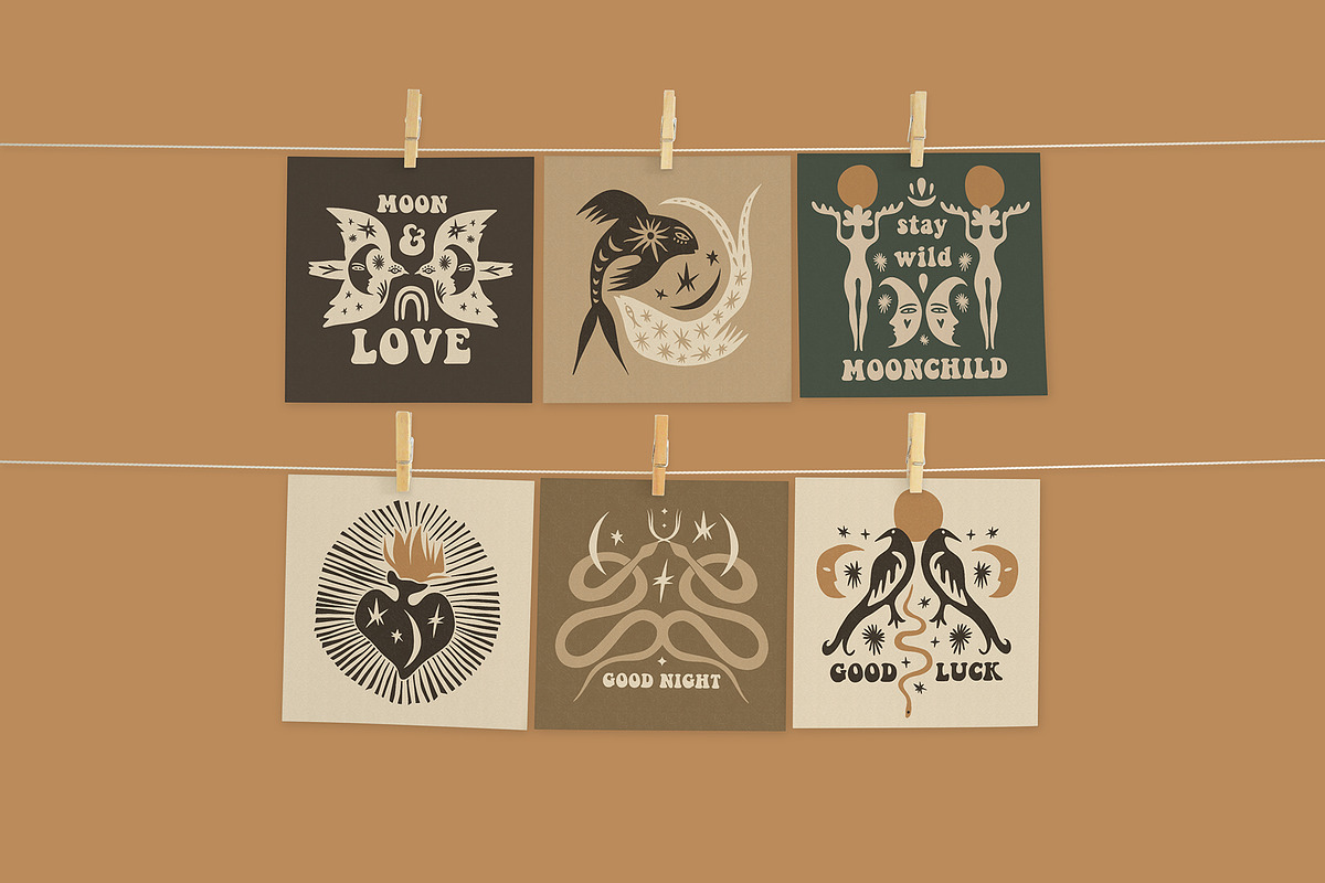 Moon Doodles Bundle, an Object Graphic by Annie Konst
