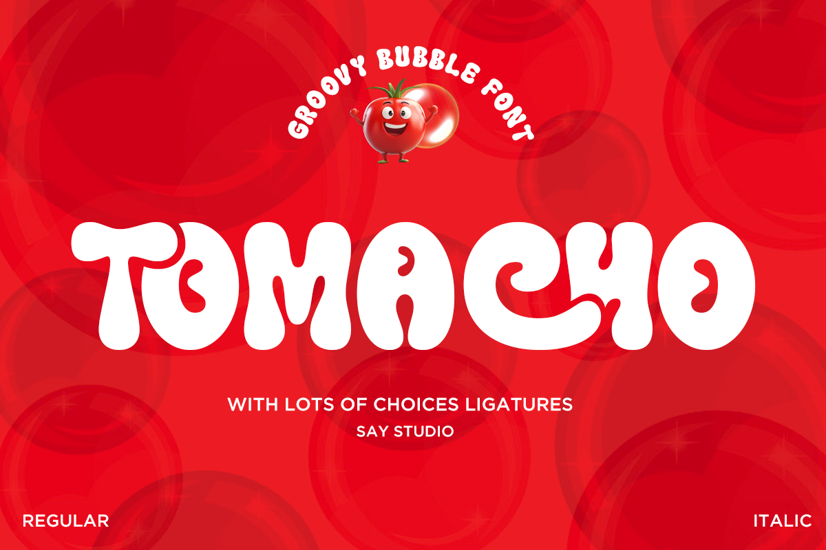 Tomacho - Groovy Bubble Font