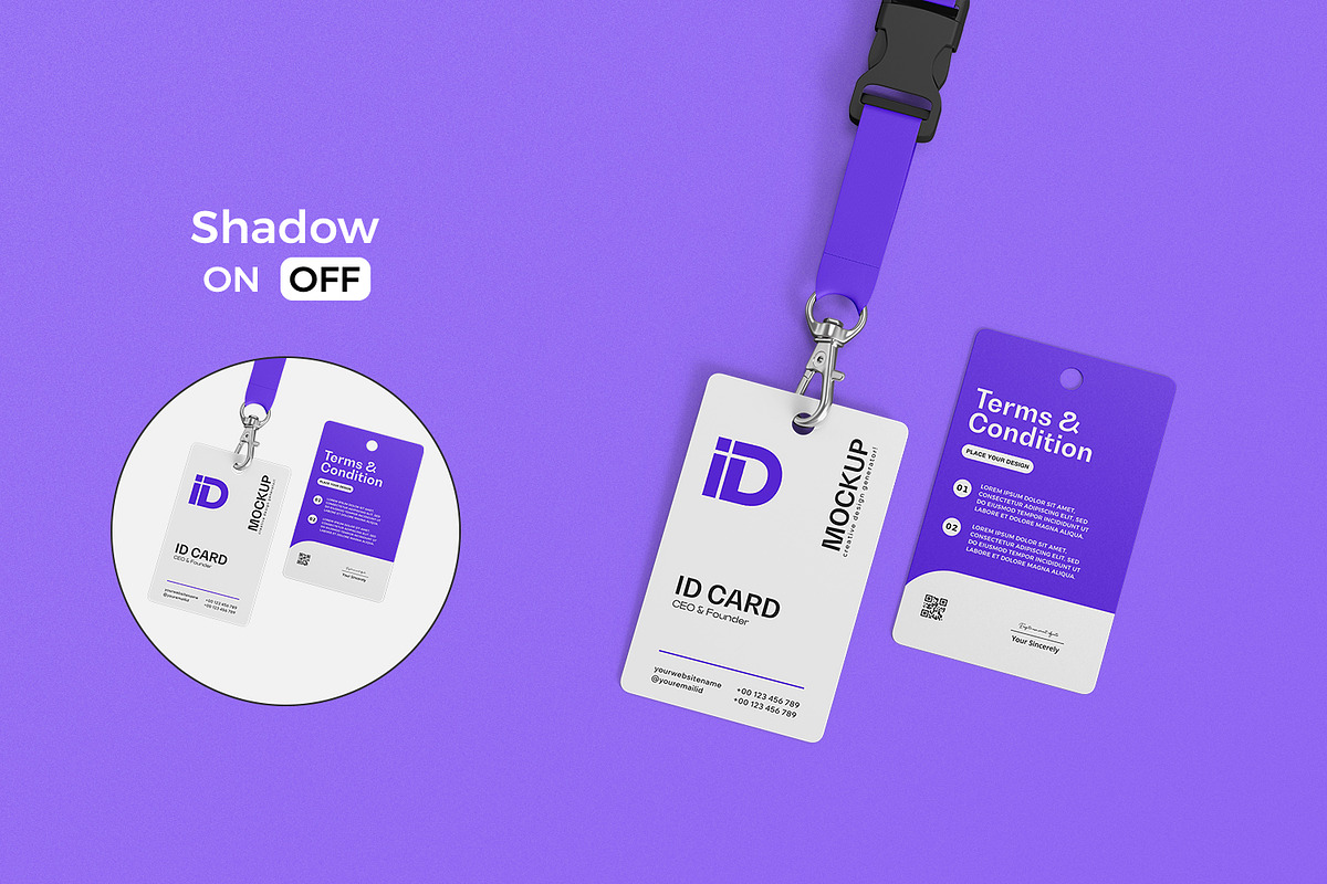 ID Card Mockup with Lanyard, a Product Mockup by Ram Studio LLC