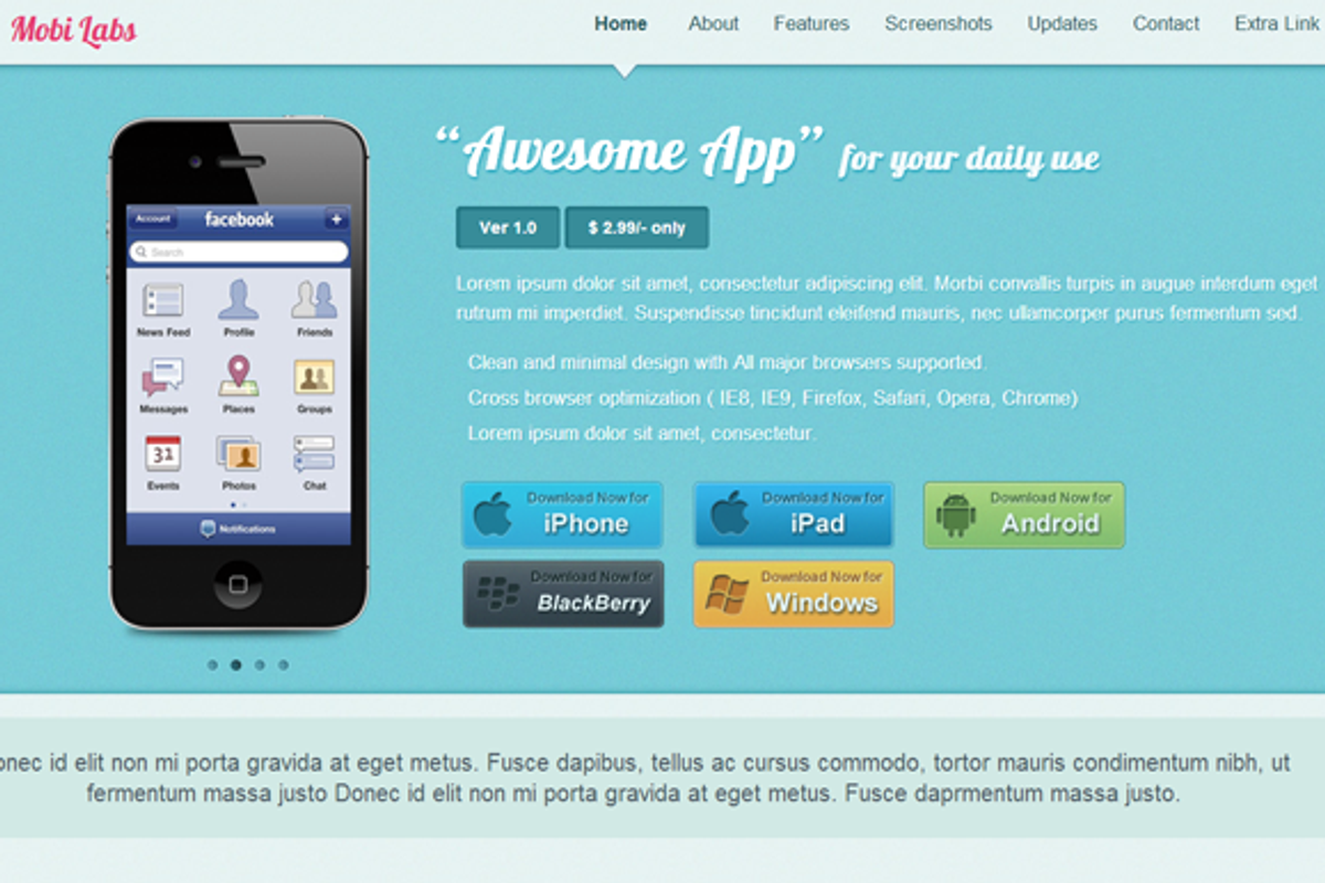 Mobile App Responsive Website theme, a Bootstrap Template by Responsive ...