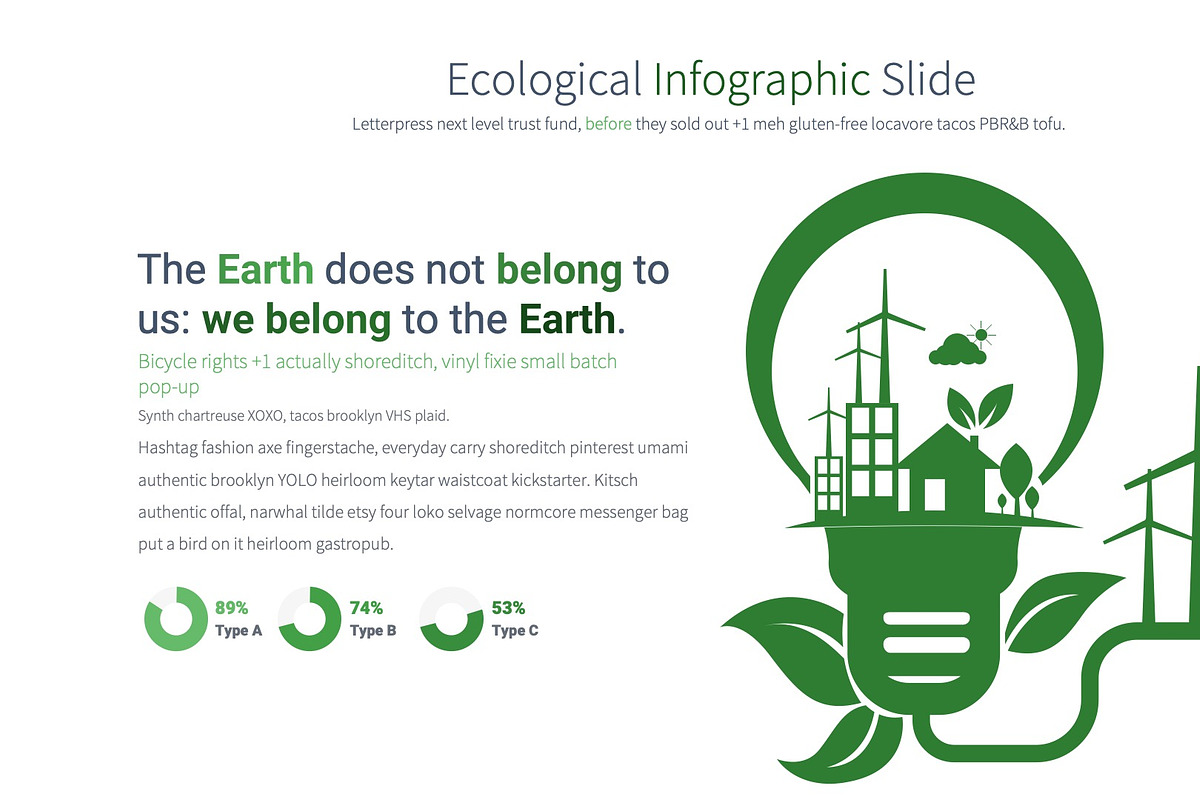 Ecological PowerPoint Infographics, a Presentation Template by Pulsecolor