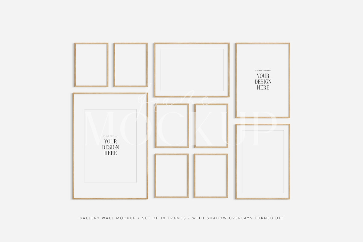 Gallery Wall Mockup | Frame Mockup Set of 10 Frames