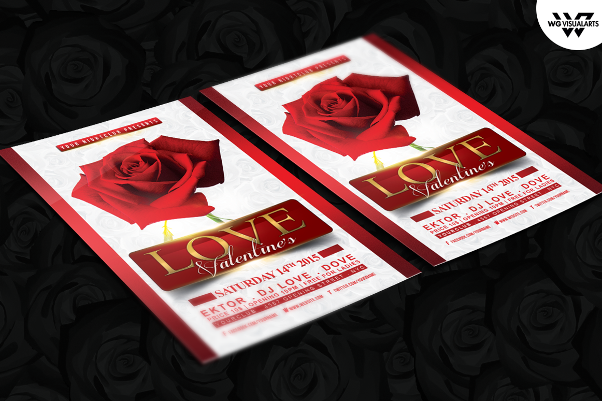 VALENTINE'S DAY LOVE Flyer Template, a Flyer Template by WG DESIGN