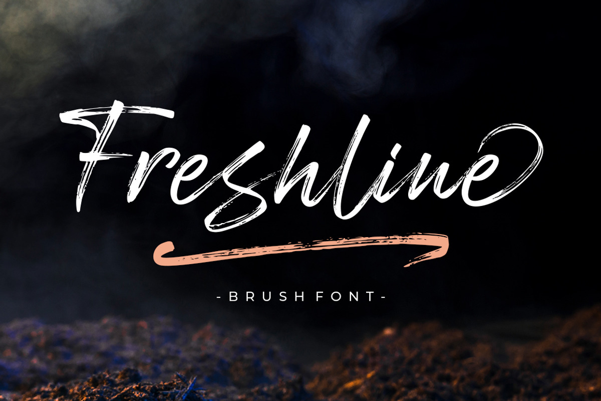 Freshline Brush Font, a Script Font by Megatype