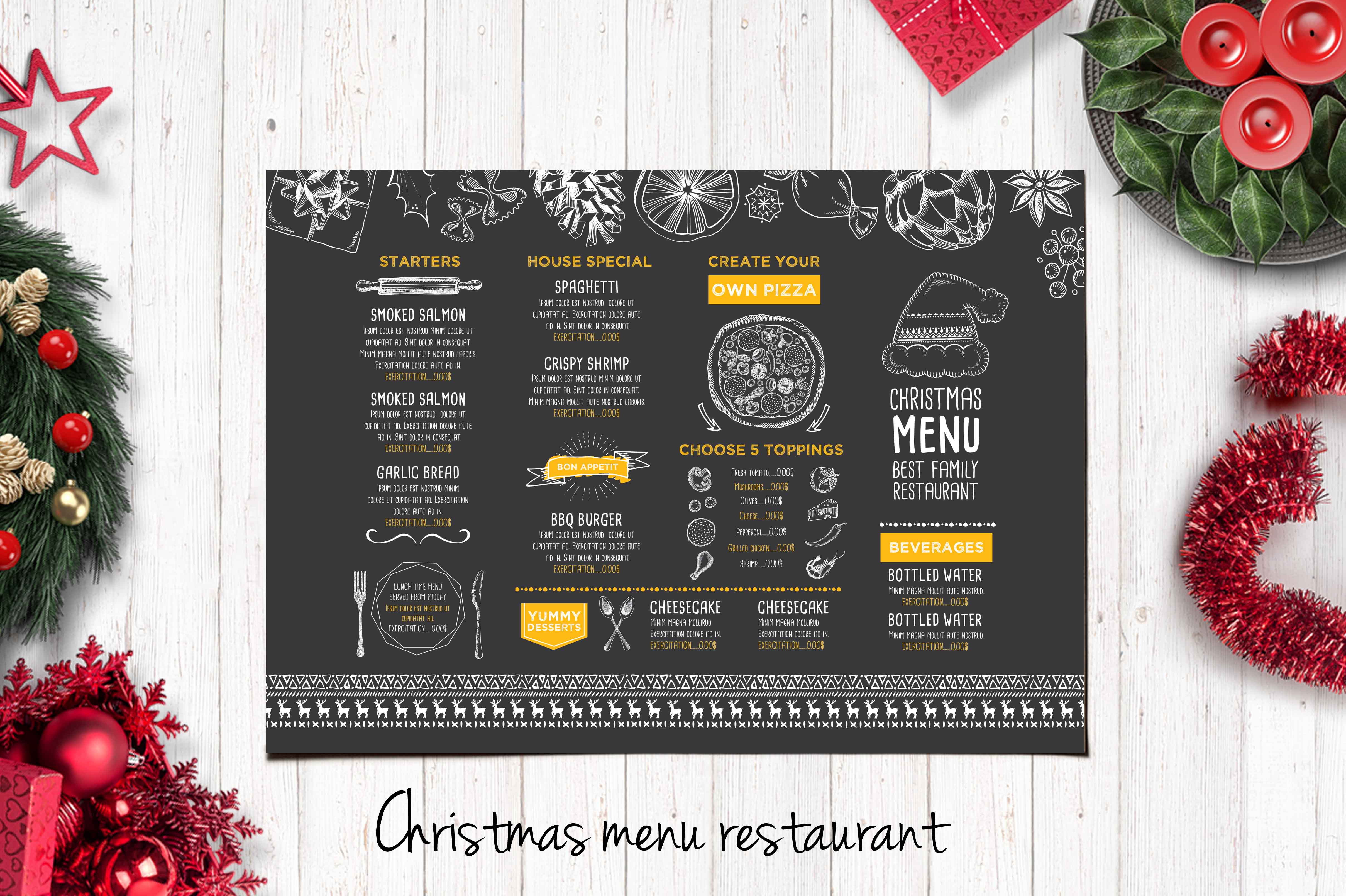 Christmas Party Menu