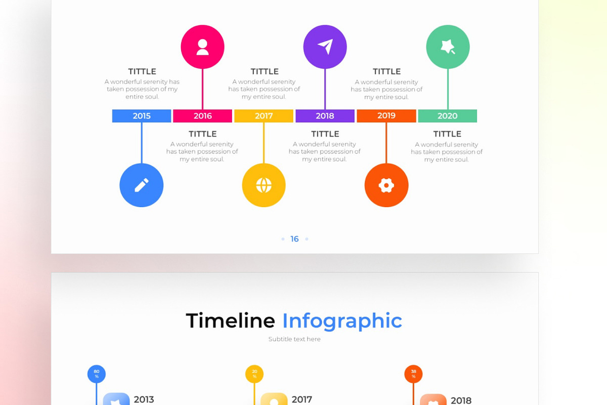 Year Timeline PowerPoint - Infographic Template