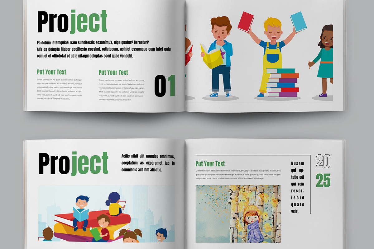 School Photo Book Layout