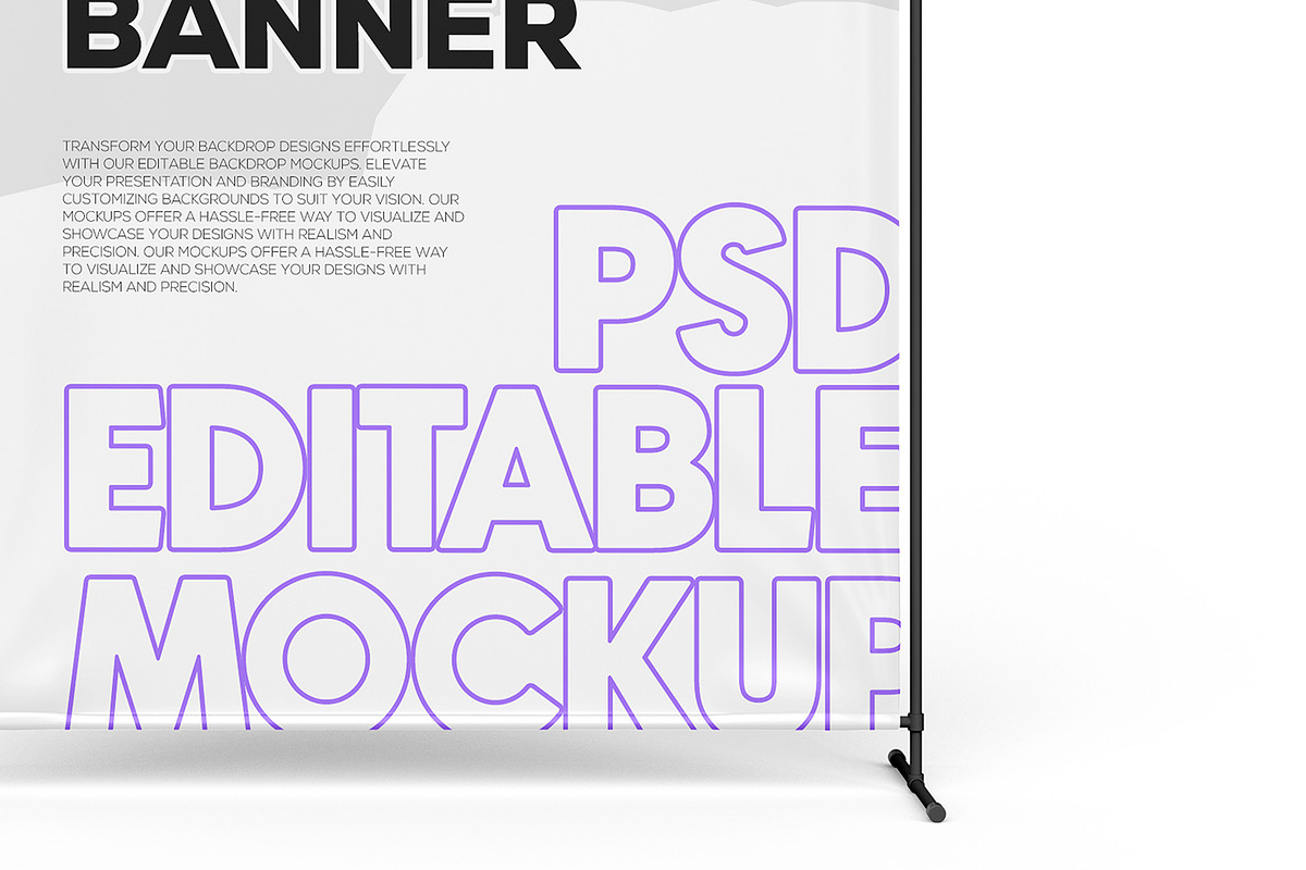 Vertical Backdrop Ads Banner Mockup, an Advertising Mockup by Ram ...