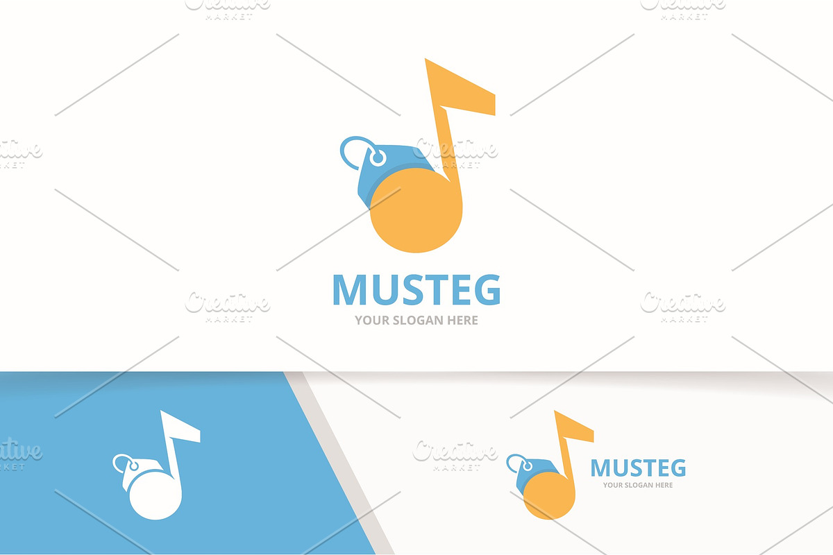 Vector note and tag logo combination, a Branding & Logo Template by ...