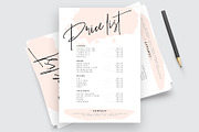 Price List Template | Marketing Templates ~ Creative Market