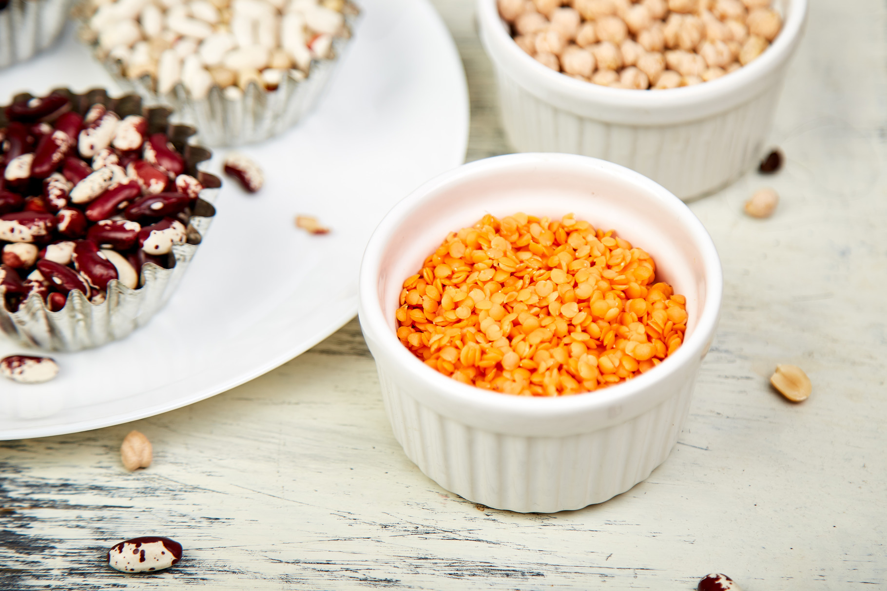 Bowls of various collection set of featuring legumes, indian, and ...