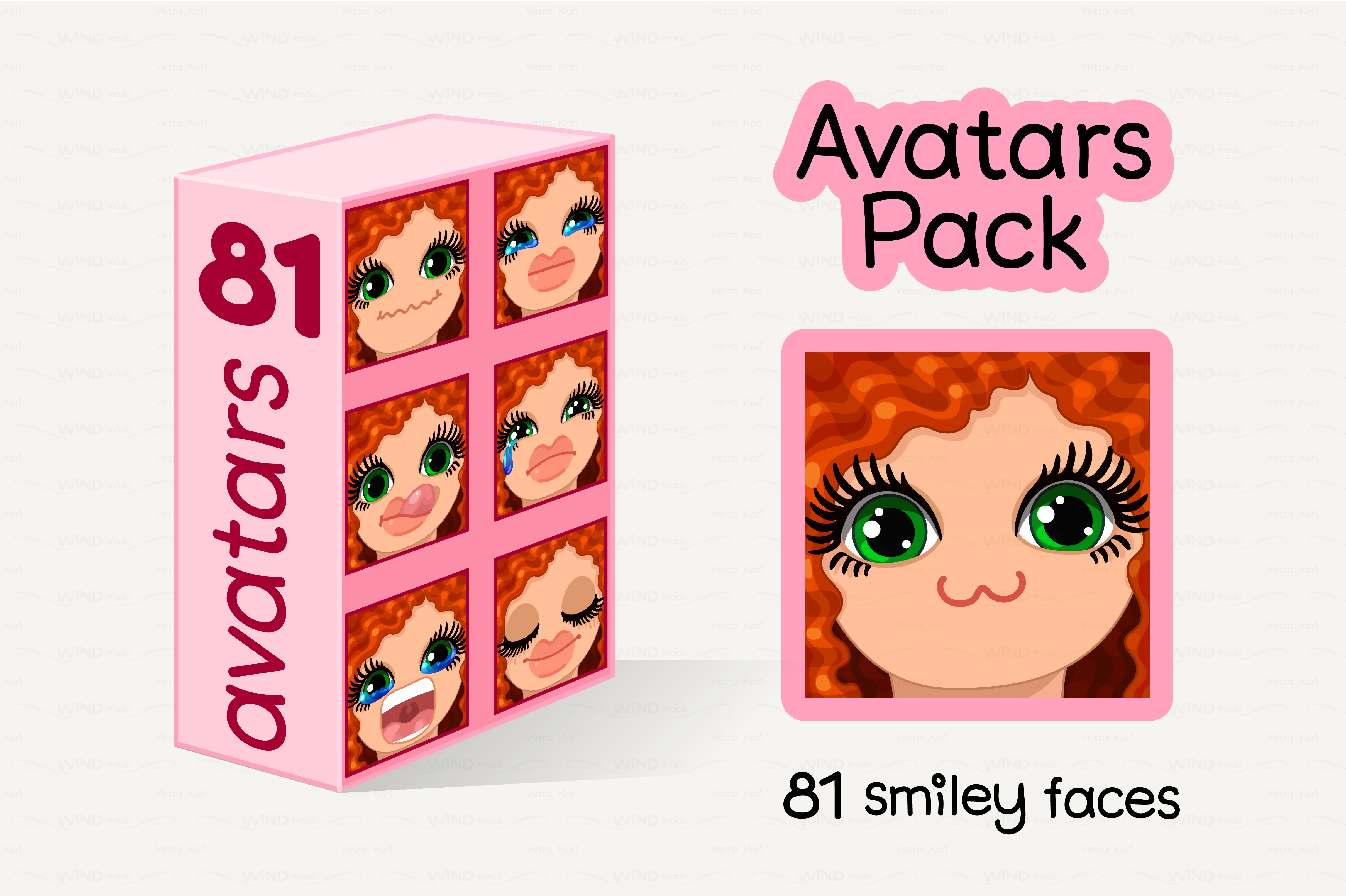 ♥ vector Avatars Pack 81, an Emoji Icon by WINDmade
