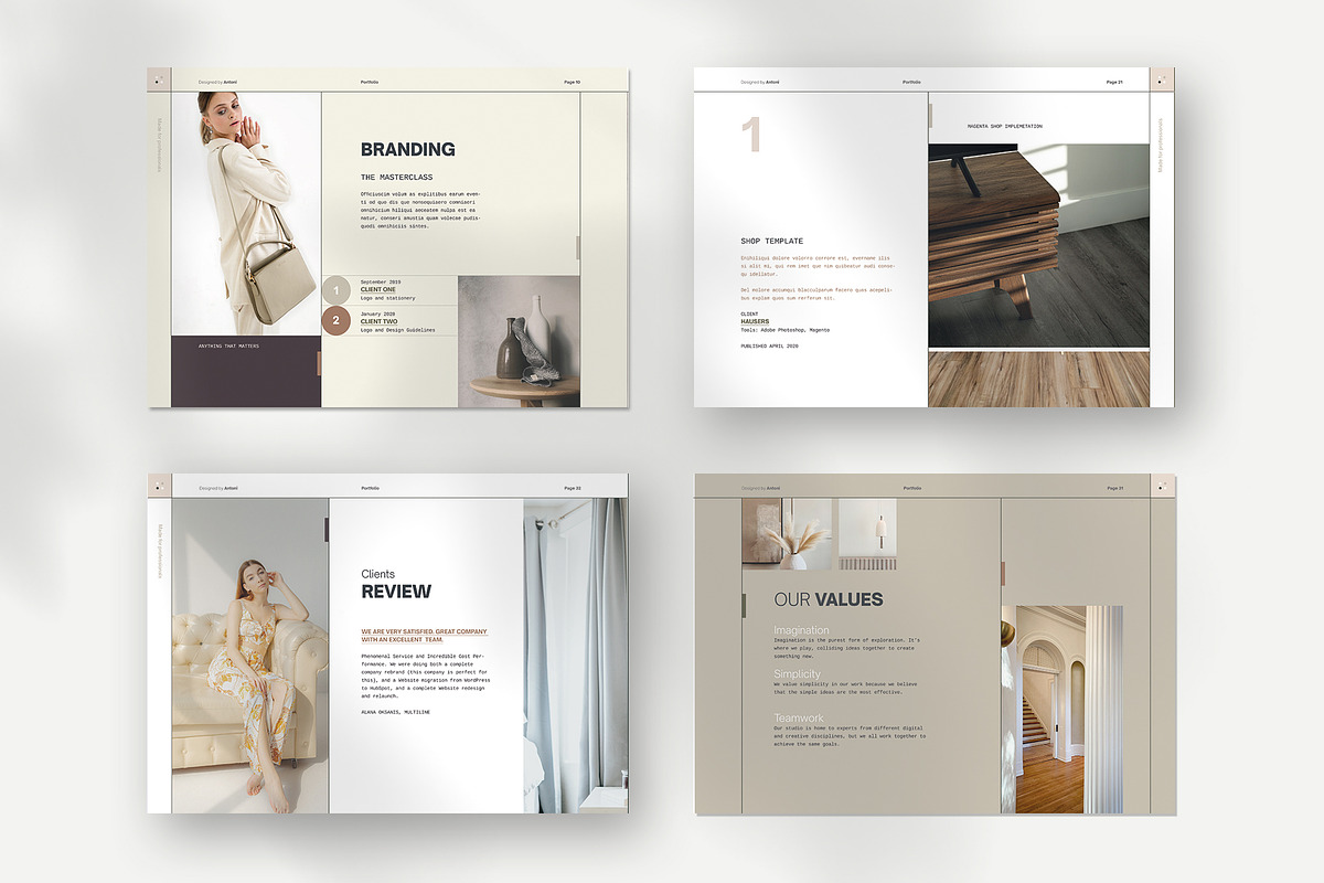 Antoni - Portfolio for Creatives, a Brochure Template by Imagination Area