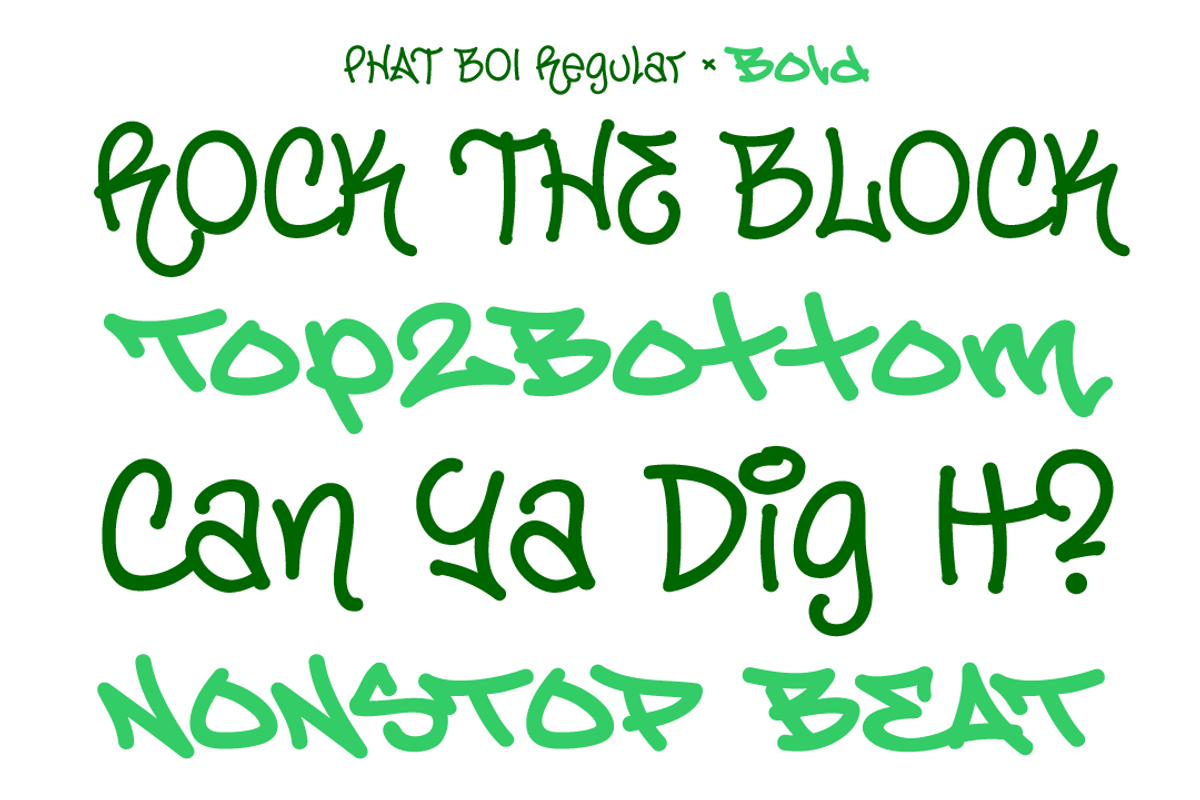 Phat Boi - street graffiti font, a Font by Comicraft Fonts