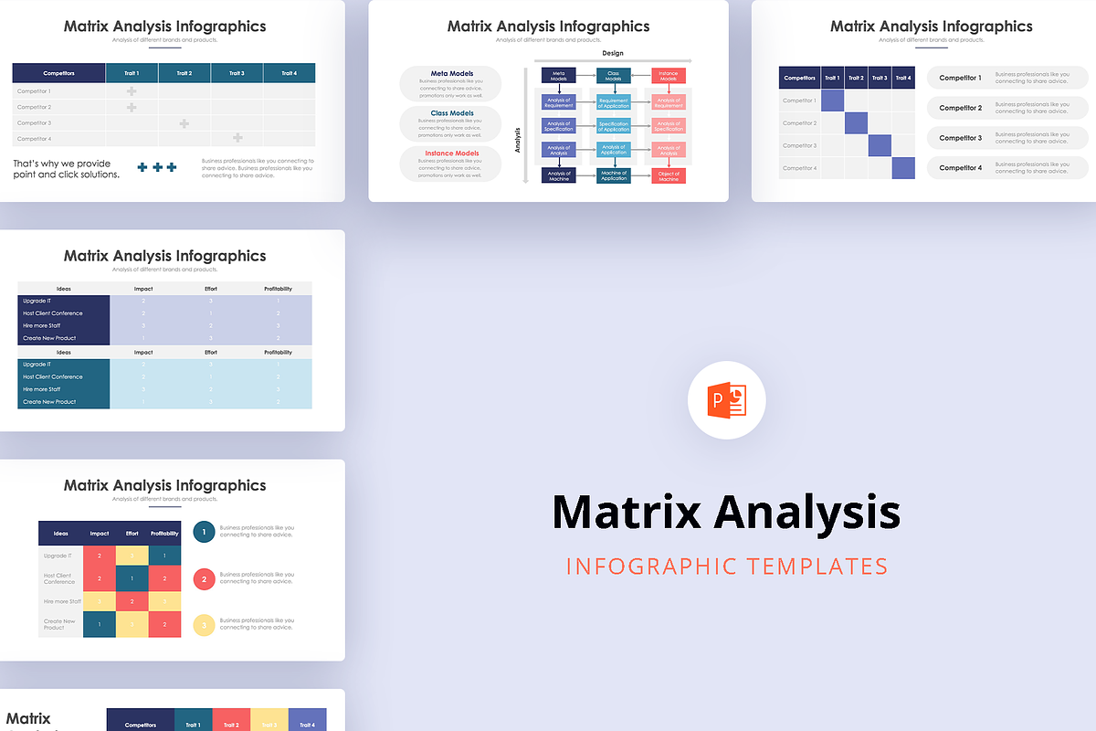 Matrix Analysis Infographics, a Presentation Template by slidequest