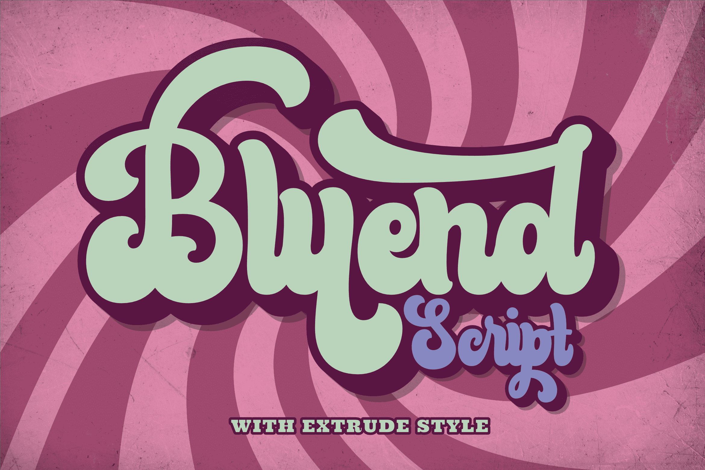 Bluend - Retro Script Display, a Script Font by ahweproject
