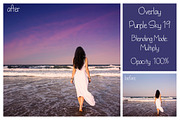 30 Purple Sky Overlays, a Texture Graphic by LovePhotoMoment
