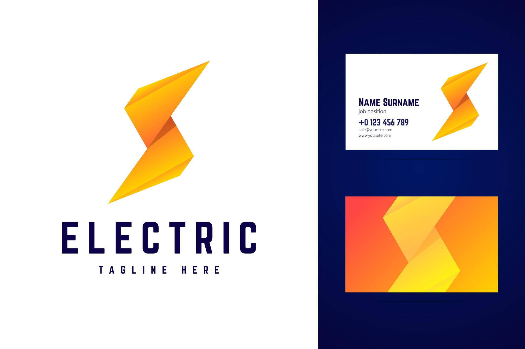 Electric logo and business card, a Branding & Logo Template by zaniman