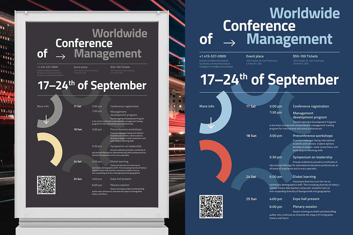 Management Conference Event Poster, a Flyer Template by EDT.Graphics
