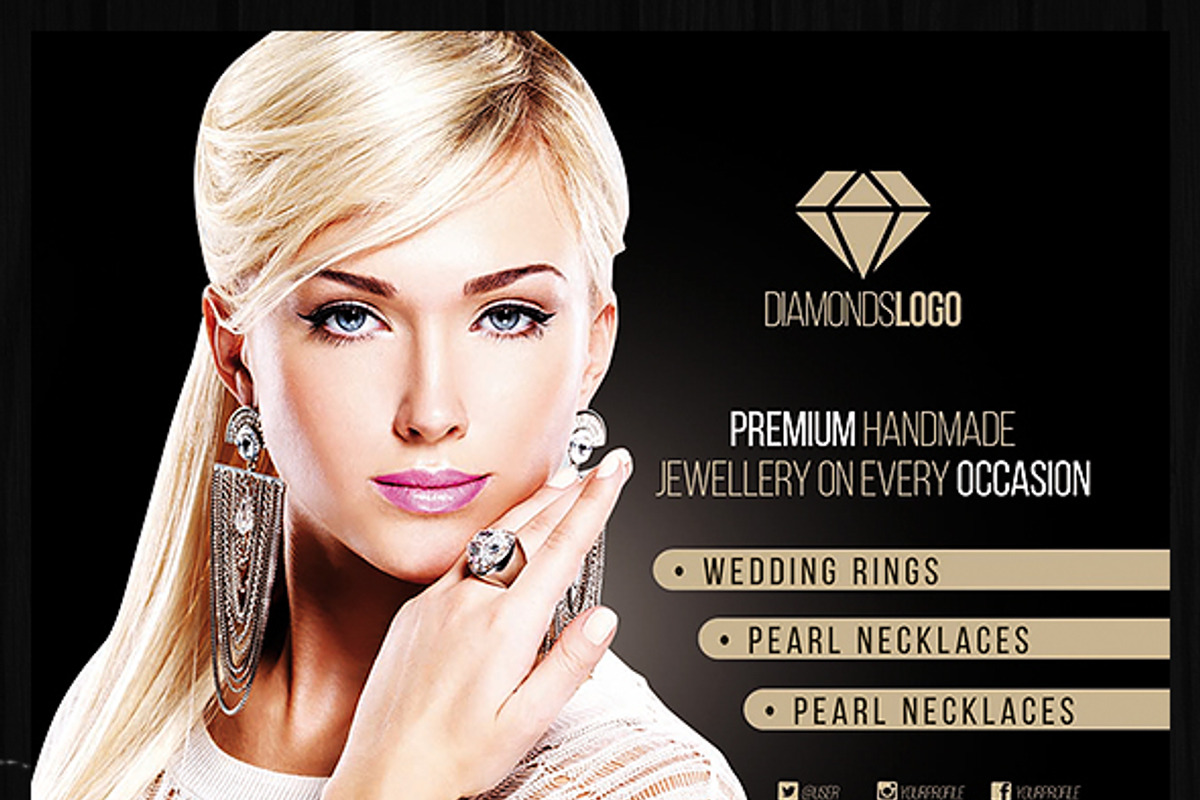 Jewelry Flyer PSD Template, a Flyer Template by GraphicDiamonds