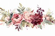 Watercolor flowers Background, a Background Graphic by shahsoft