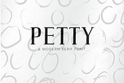 Petty - A Modern Serif Font, a Serif Font by blackdahliapress ...