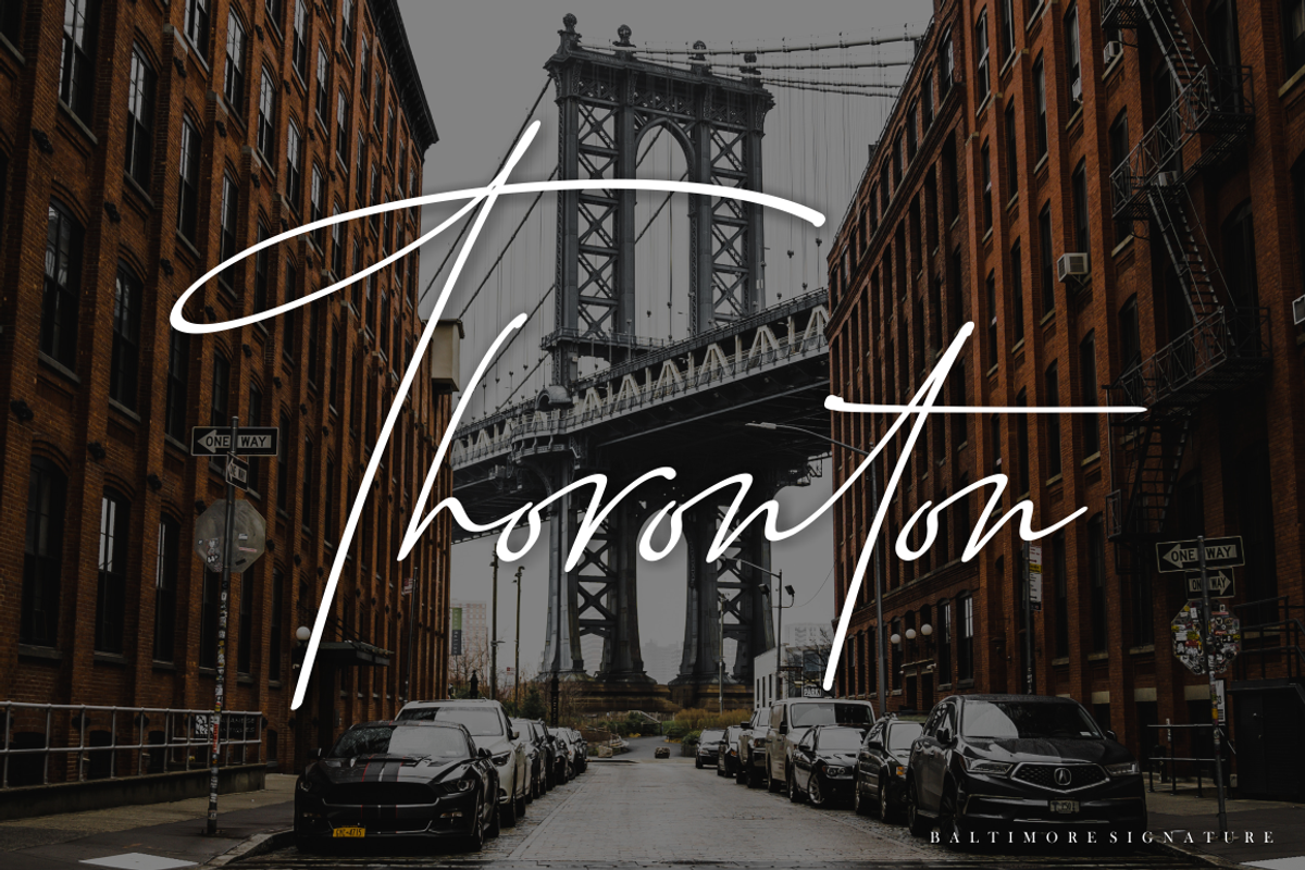 Baltimore - 4 Font Family, a Script Font by Sronstudio | Creative Market
