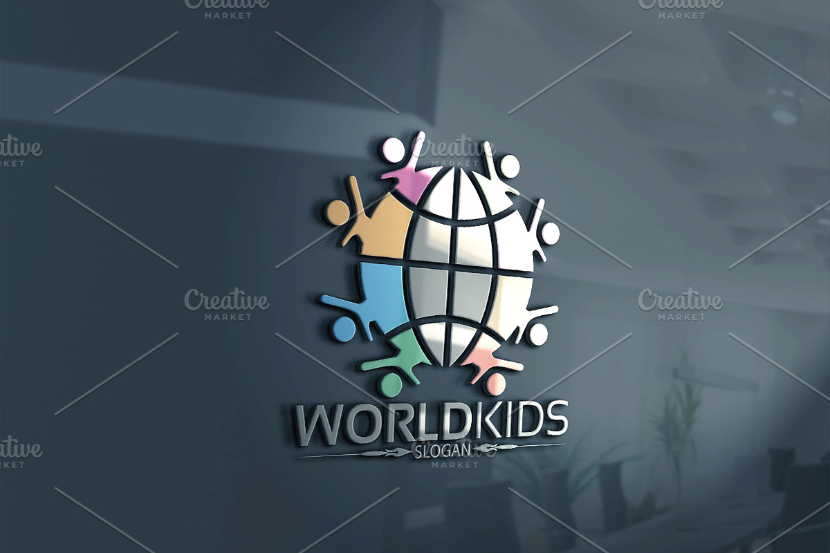 Kids World Logo, a Branding & Logo Template by Josuf Media | Creative ...