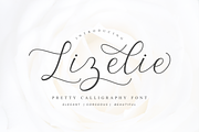 Lizelie Calligraphy font, a Script Font by Java pep