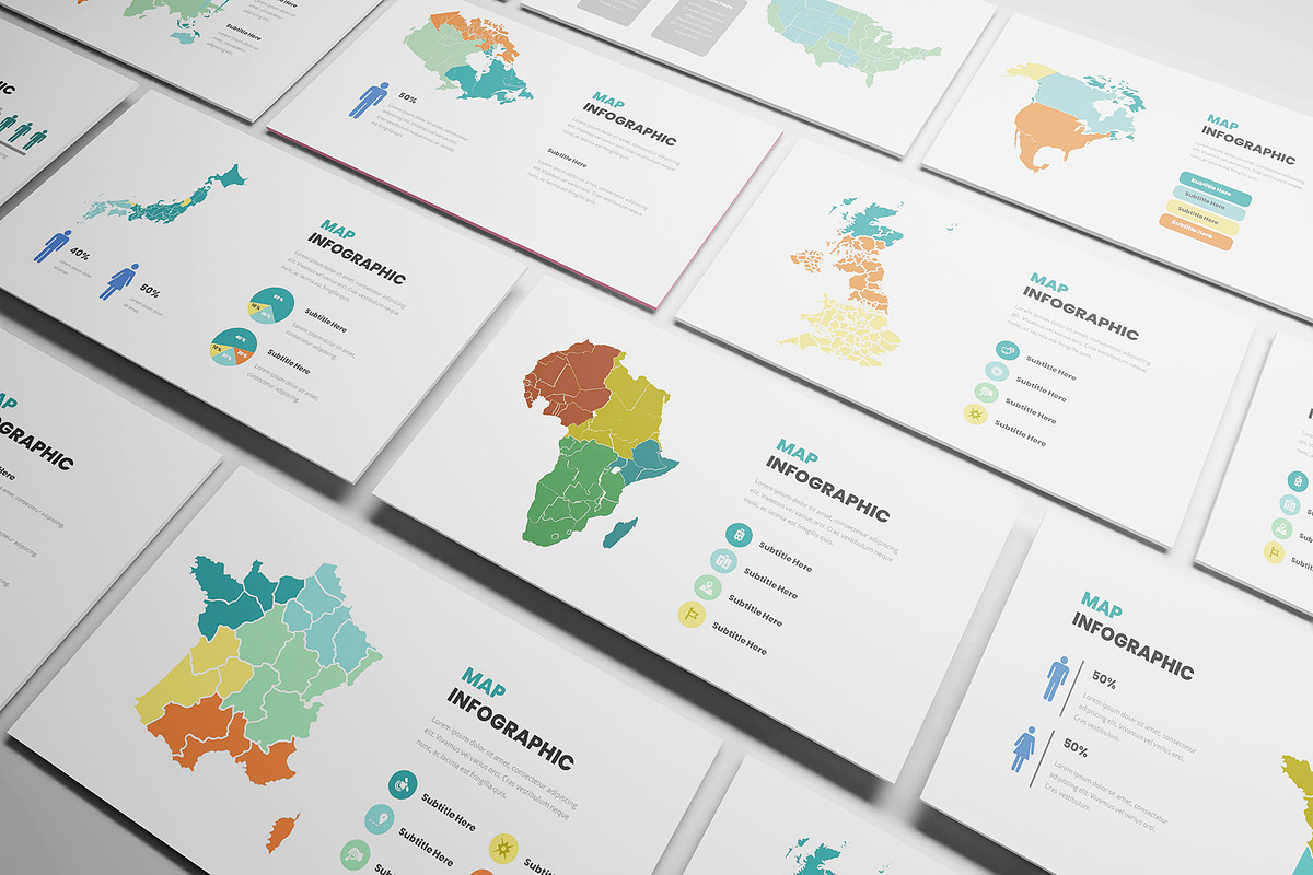 Maps Infographic Keynote Template, a Presentation Template by Formatika ...