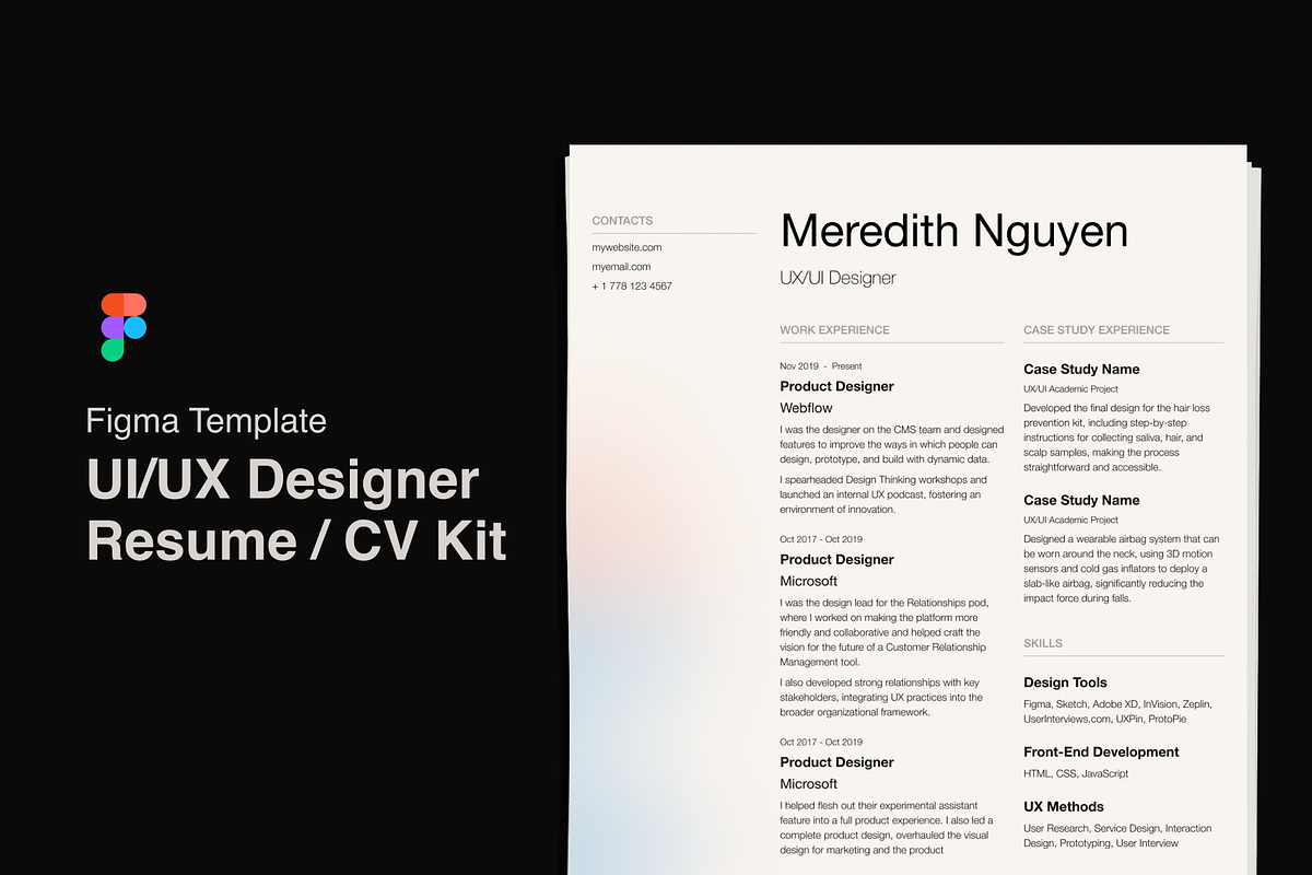 Figma UX/UI Resume Template