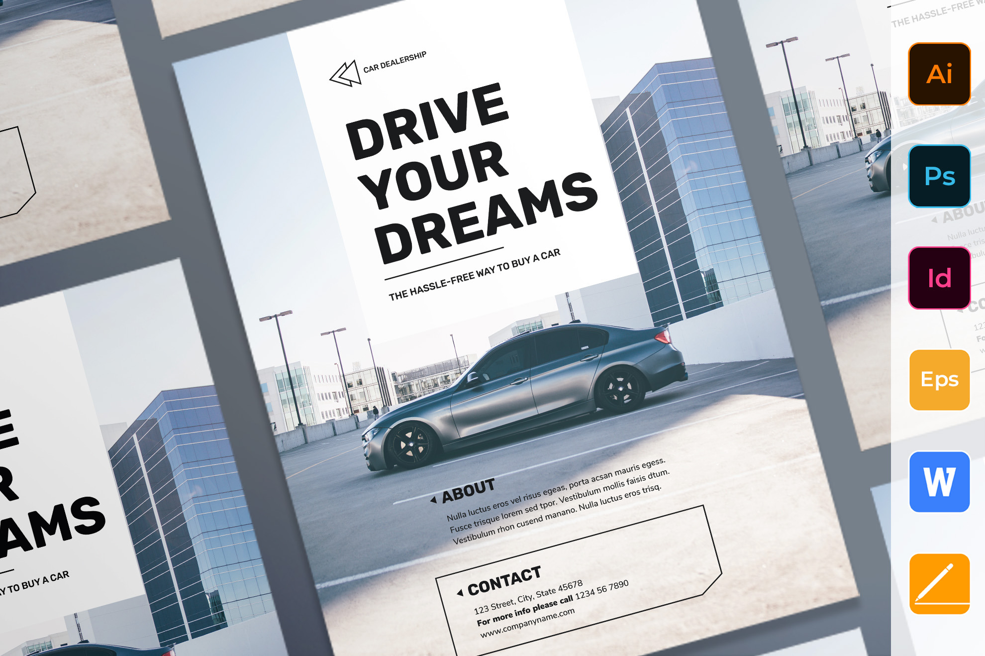Car Dealership Poster, a Flyer Template by TemplatesNow!