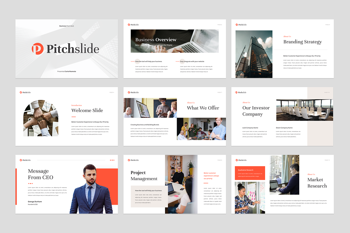 Pitchslide - PowerPoint, a Presentation Template by YossyOneStd